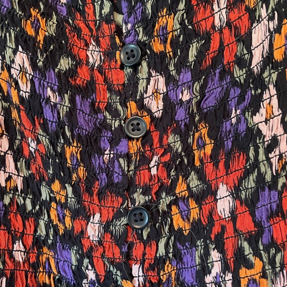 beachlunchlounge JCP | Dresses | Puff Sleeve Dress With Ruffles Button ...